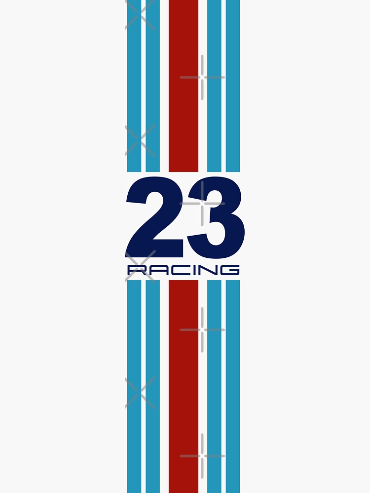 "Racing Colours No23" Sticker for Sale by rogue-design | Redbubble