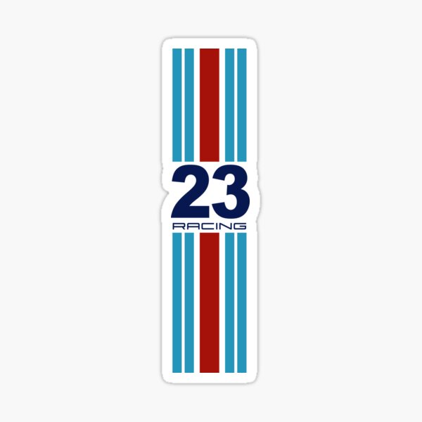 "Racing Colours No23" Sticker for Sale by rogue-design | Redbubble