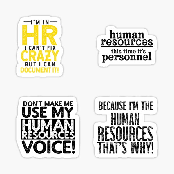 "HR Sticker Pack ~ HR Quotes Pack of Stickers" Sticker for Sale by ...