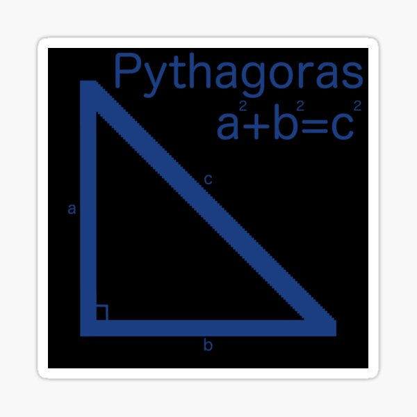 "Pytagoras Theorem (Bm)" Sticker for Sale by GeometryFun | Redbubble