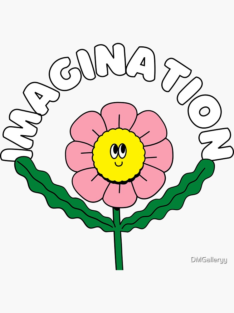 "Imagination Sticker" Sticker for Sale by DMGalleryy | Redbubble
