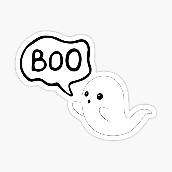 "Cute Boo" Sticker for Sale by DMGalleryy | Redbubble