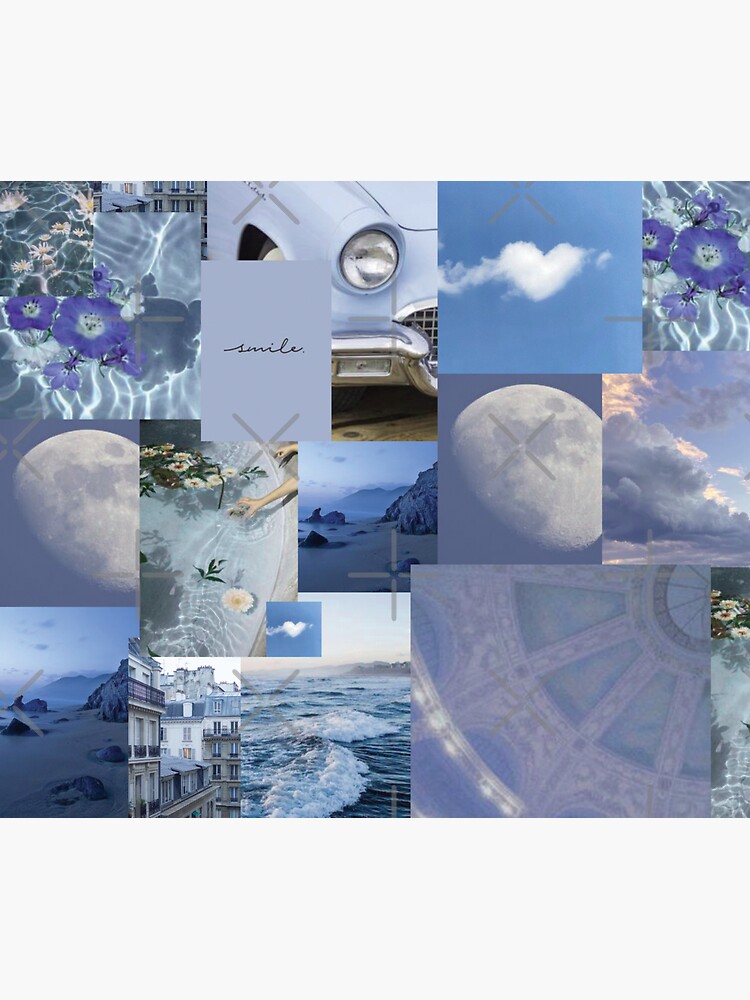 "Blue Aesthetic Collage" Sticker for Sale by ArtBySymone | Redbubble