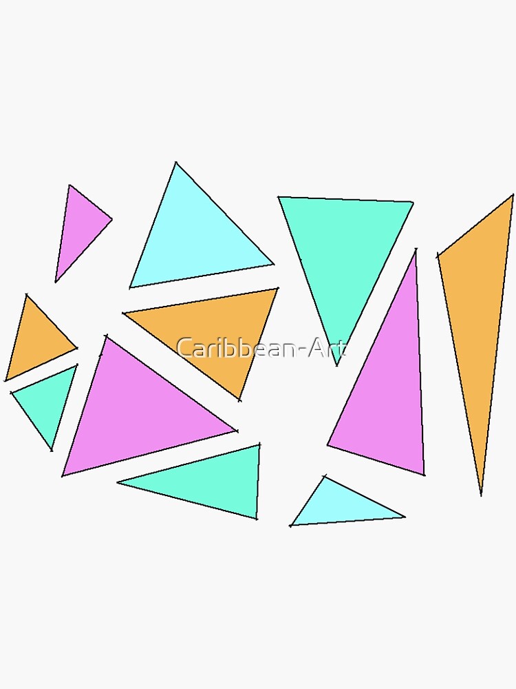 "Triangle Design" Sticker for Sale by Caribbean-Art | Redbubble