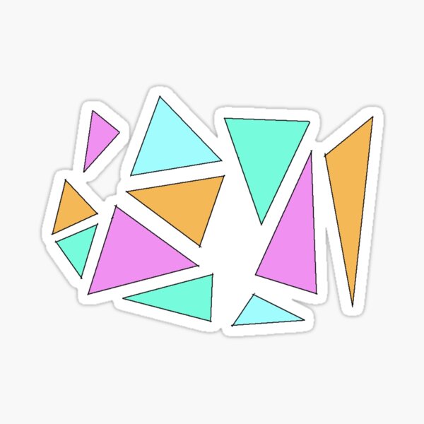 "Triangle Design" Sticker for Sale by Caribbean-Art | Redbubble