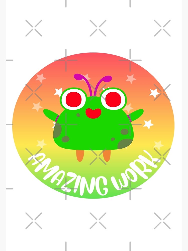 "Amazing Work Fun Cute Monster Teacher Parent Reward Motivational ...