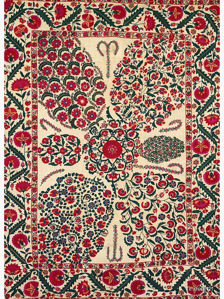 "Vintage Suzani Floral Textile" Art Board Print for Sale by fineearth ...