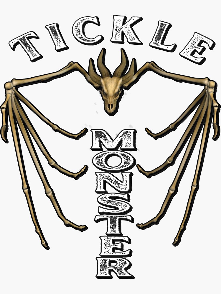 "Funny tickle monster" Sticker for Sale by AEROSPACE-IND | Redbubble