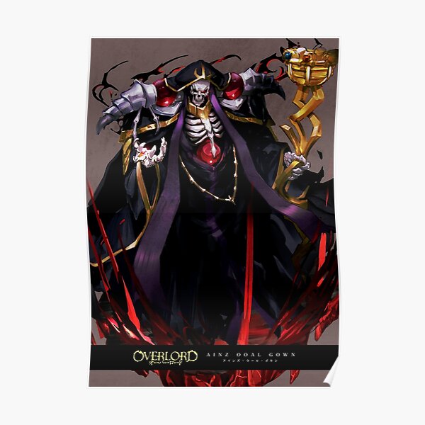 "Best Anime Characters Overlord Ainz Ooal Gown" Poster for Sale by ...