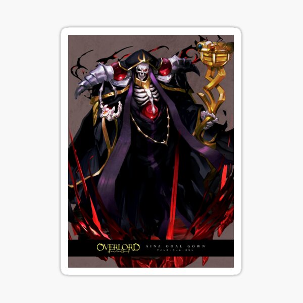 "Best Anime Characters Overlord Ainz Ooal Gown" Sticker for Sale by ...