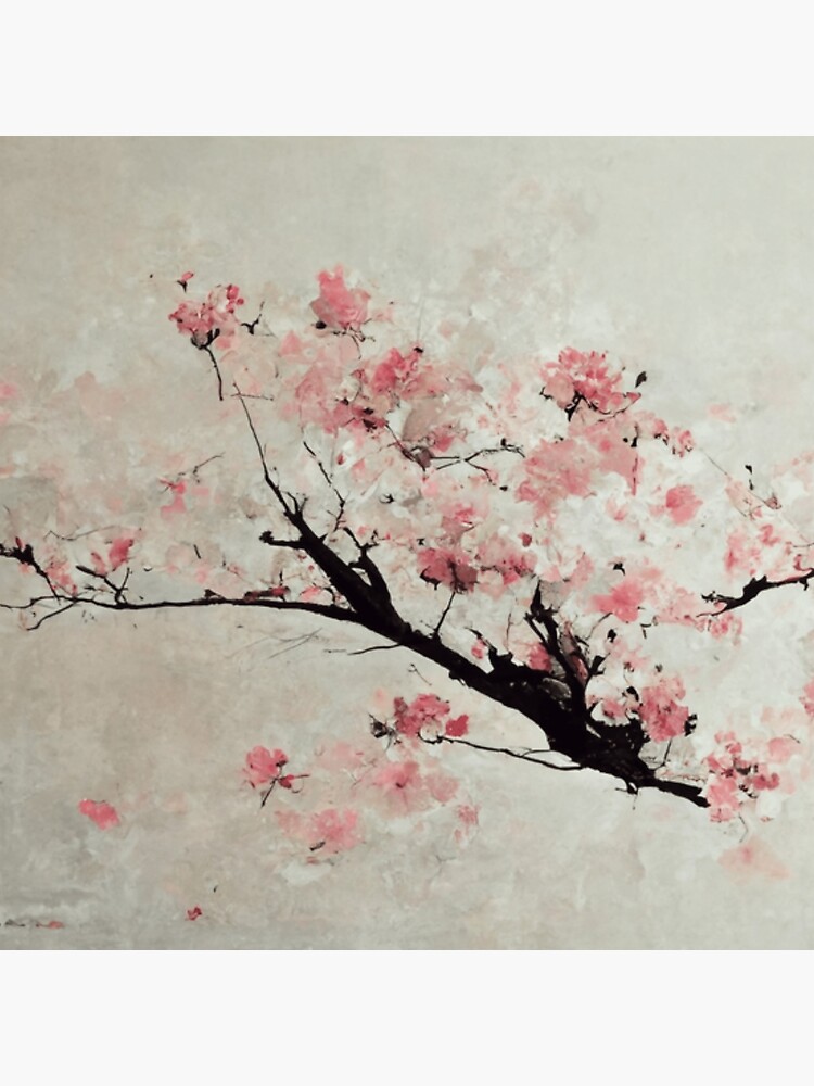 Traditional Japanese Sakura Canvas #4 Premium Matte Vertical Poster
