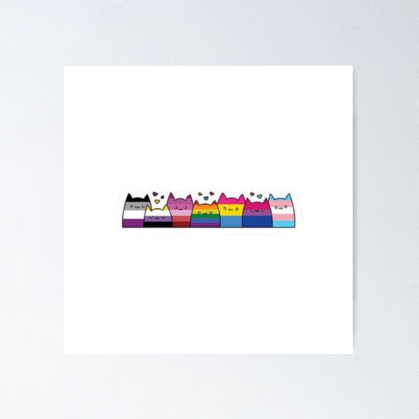 "pride cats" Poster for Sale by hiba-bekkour | Redbubble