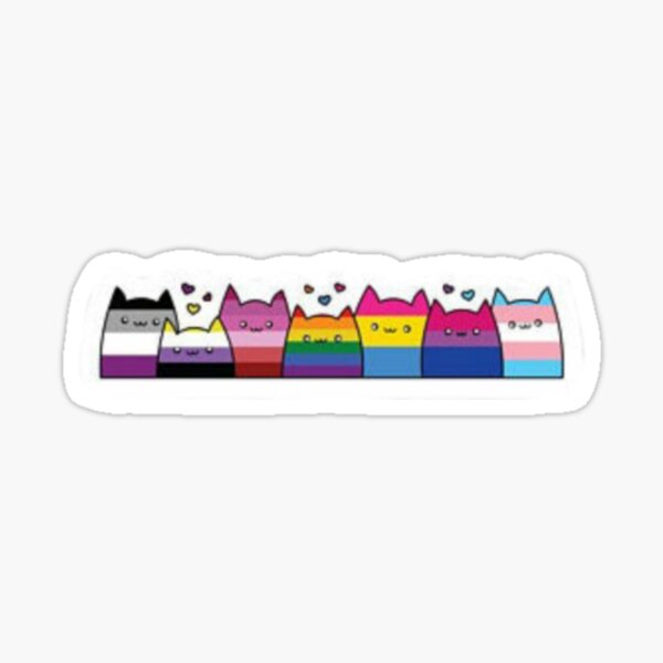 "pride cats" Sticker for Sale by hiba-bekkour | Redbubble
