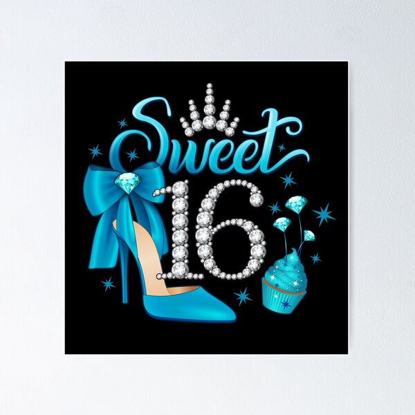 "16th Birthday. Sweet 16 girl’s" Poster for Sale by iclipart | Redbubble
