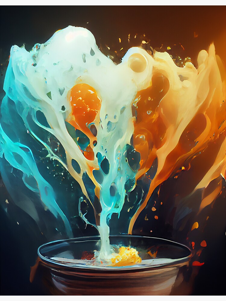 "Kitchen Eggs Splash Art" Sticker for Sale by UnlockingDesign | Redbubble