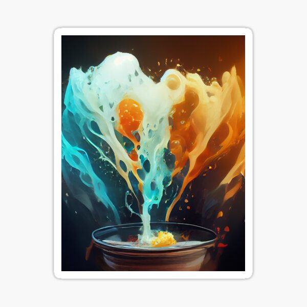 "Kitchen Eggs Splash Art" Sticker for Sale by UnlockingDesign | Redbubble