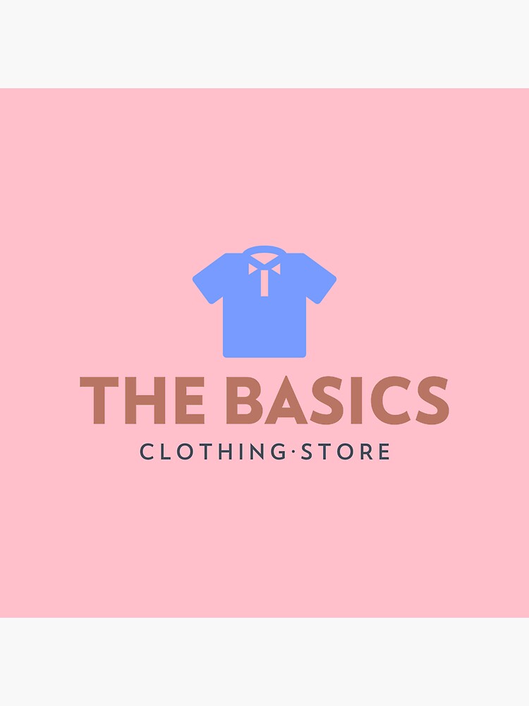 "The Basics Clothing Store" Sticker for Sale by sechovicz | Redbubble