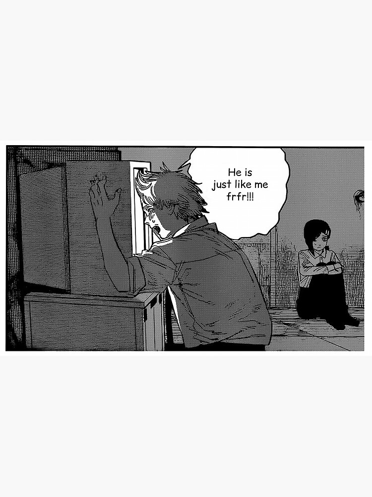 "Denji from Chainsaw Man (just like me fr fr!)" Sticker for Sale by areksuuuDesign | Redbubble