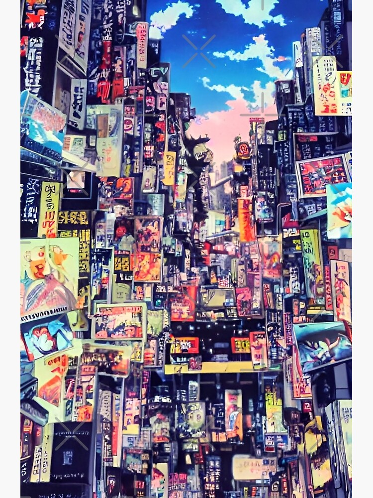 "Anime Billboard, akihabara style" Poster for Sale by Art-of-AI | Redbubble
