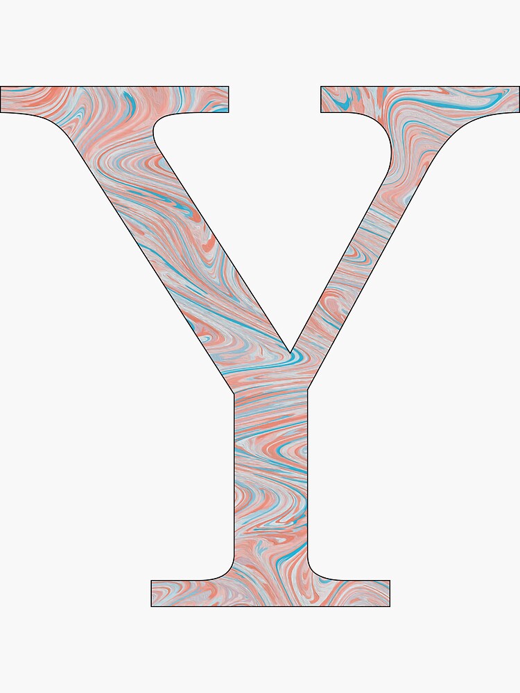 "Letter Y in cotton candy vibes" Sticker for Sale by AuraVeris | Redbubble