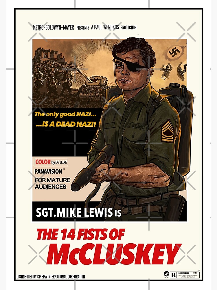 "The 14 Fists of McCluskey Print - Rick Dalton" Poster for Sale by ...