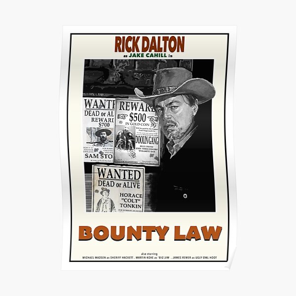 "Bounty Law Print - Rick Dalton" Poster for Sale by nincompoop-art ...