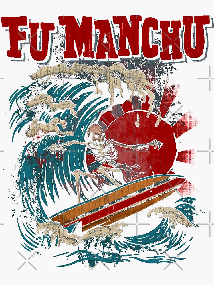 "Lucky Gift Fu Manchu Gifts For Halloween" Sticker for Sale by ...