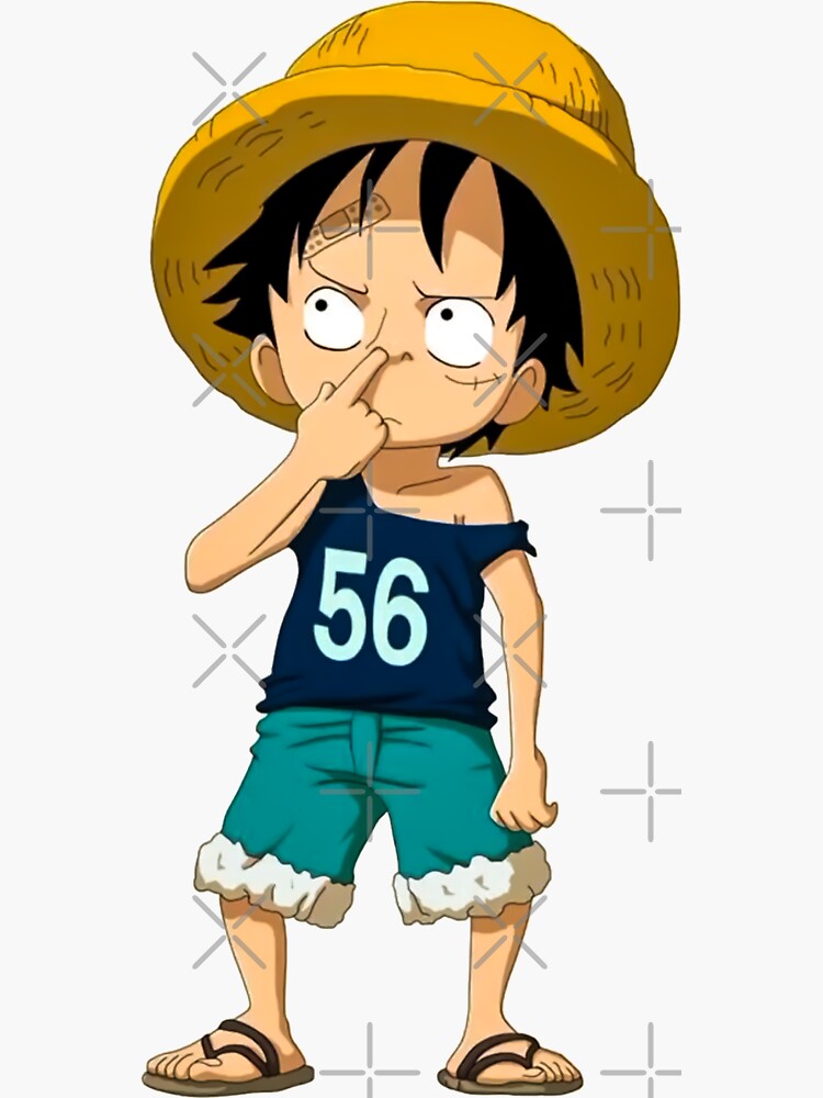 "luffy reaction - one piece " Sticker for Sale by MohamedATouil | Redbubble