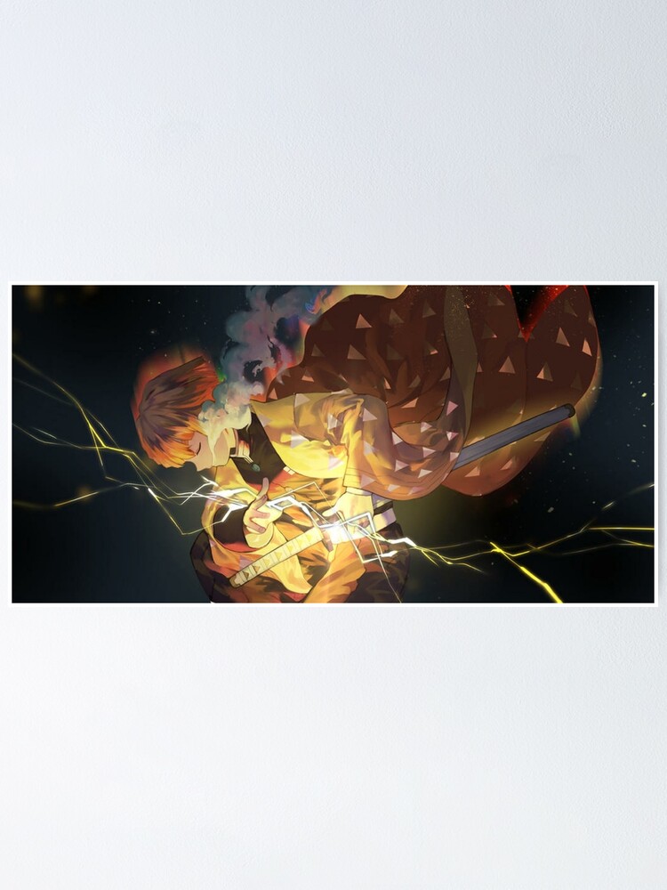" zenitsu " Poster for Sale by Alisaad11 | Redbubble