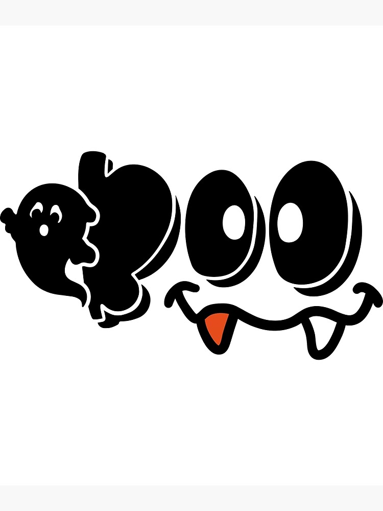 "Boo Ghost Sticker" Poster for Sale by endlesscreation | Redbubble