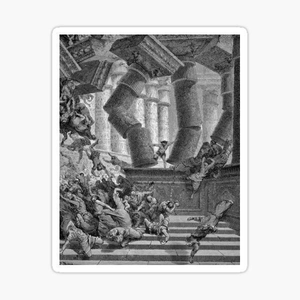 "Death of Samson - Gustave Dore" Sticker for Sale by ViktorShepitko ...