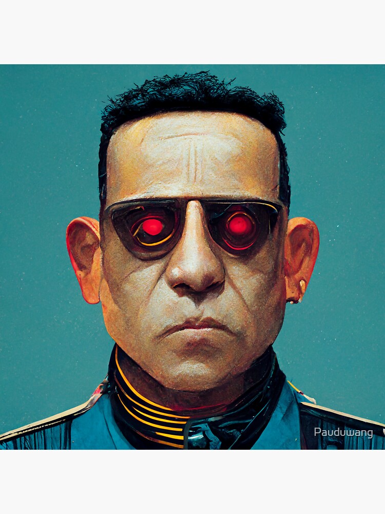 "Cyborg Reggaeton Singer" Sticker for Sale by Pauduwang | Redbubble