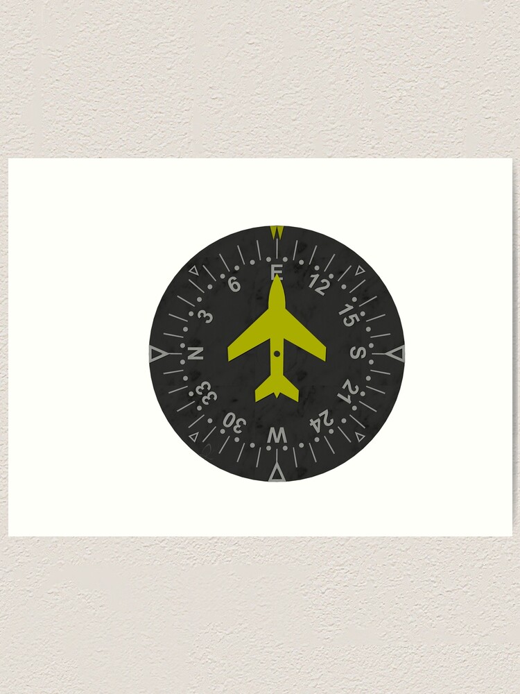"Aviation Heading indicator compass" Art Print by -Roland | Redbubble