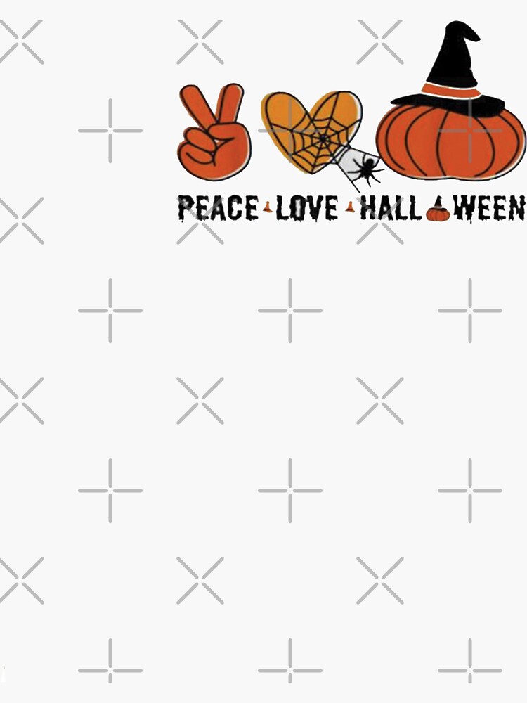 "Peace/ Love/ Happy Halloween" Sticker for Sale by AYAZOU | Redbubble