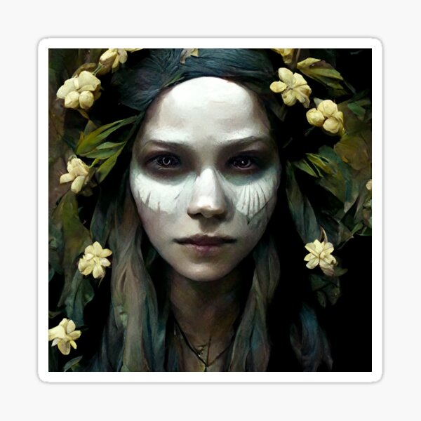 "Young Norse Goddess Hel" Sticker for Sale by Floreya- | Redbubble