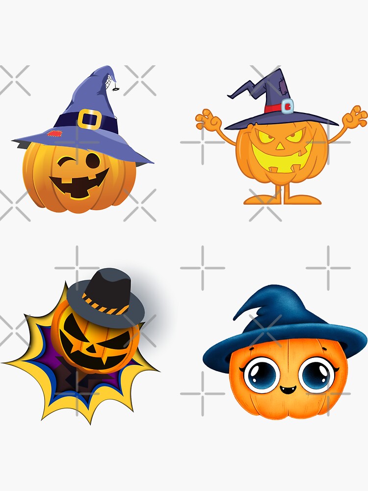 "Pumpkin Halloween Stickers Pack" Sticker for Sale by Sticker-Palace ...