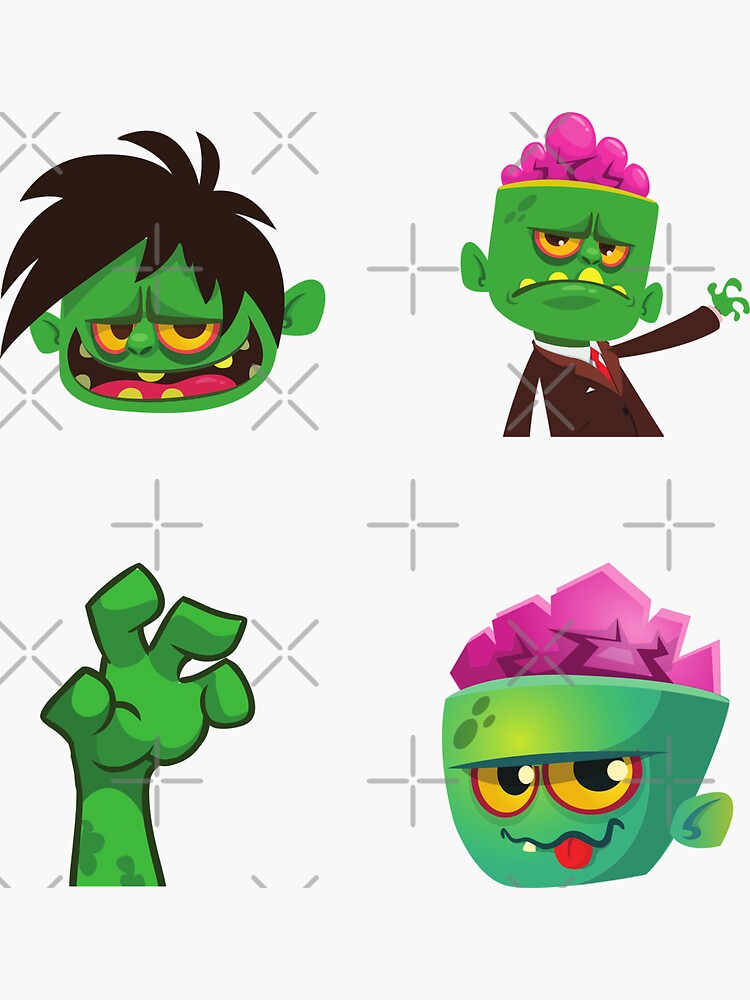 "Zombie Halloween Stickers Pack" Sticker for Sale by Sticker-Palace ...