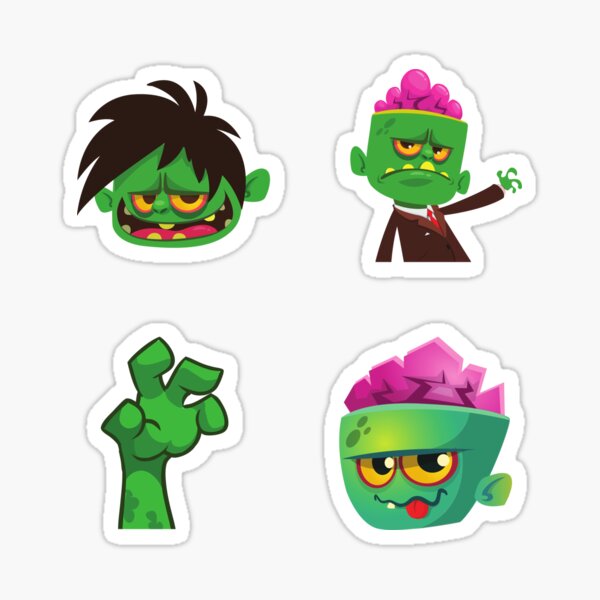 "Zombie Halloween Stickers Pack" Sticker for Sale by Sticker-Palace ...