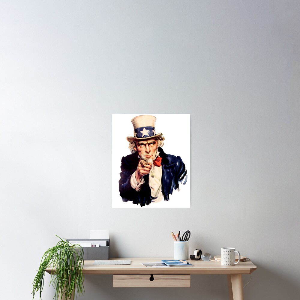 "I want you - Uncle Sam" Poster for Sale by JiiGee | Redbubble