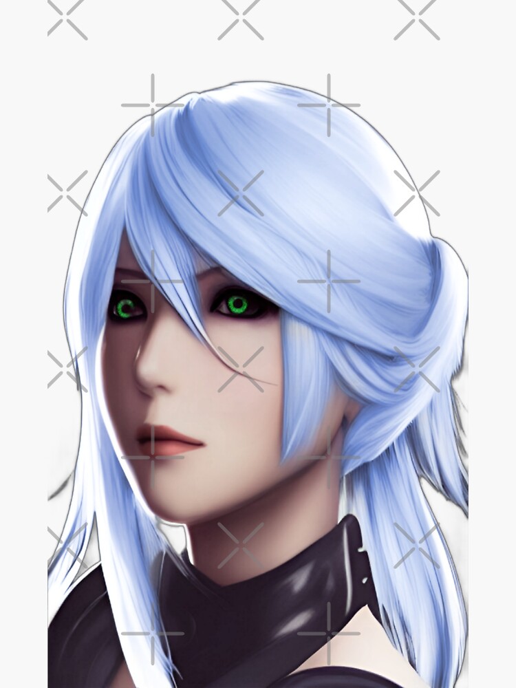 "Beautiful anime girl painting." Sticker for Sale by Art-Vibrations ...