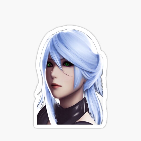 "Beautiful anime girl painting." Sticker for Sale by Art-Vibrations ...