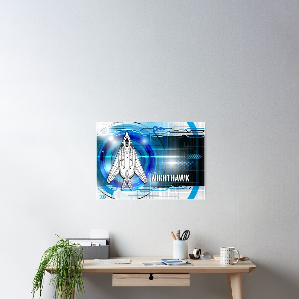 Póster «F-117 Nighthawk Blueprint» de aviationart | Redbubble