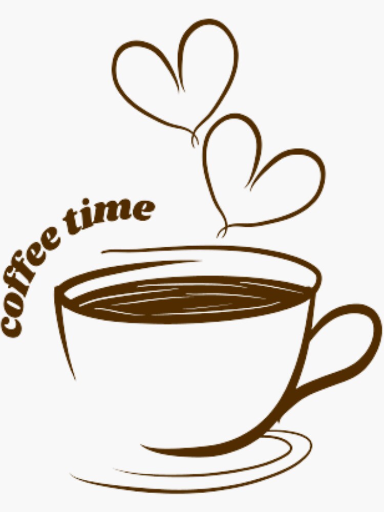 "coffee time ( love )" Sticker for Sale by ayak2000 | Redbubble
