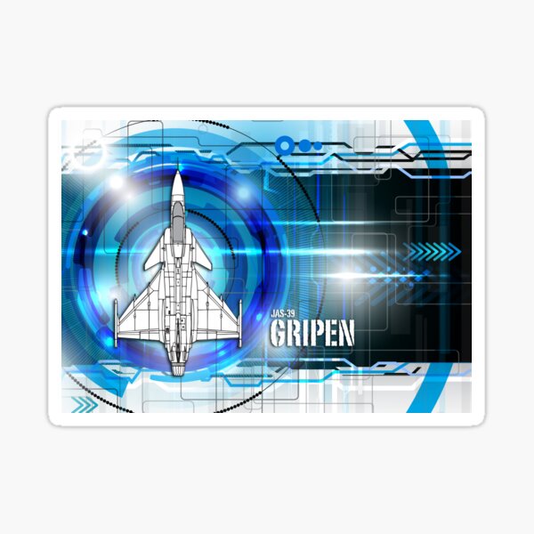 "JAS39 Gripen Blueprint" Sticker for Sale by aviationart | Redbubble