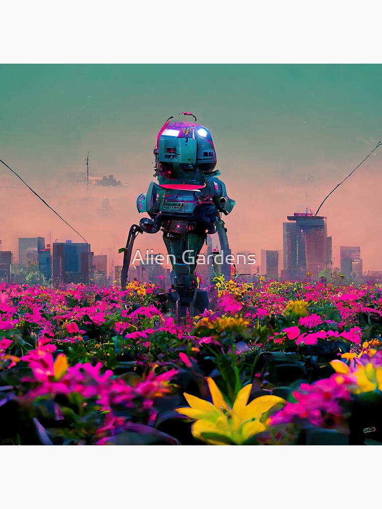 "Alien Gardens - Gigantic Robot Gardener #2" Poster for Sale by ...