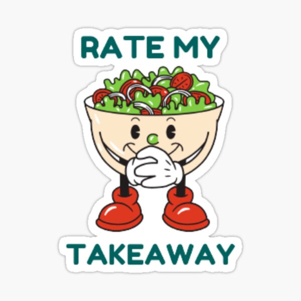 "Rate my takeaway" Sticker for Sale by SerenaGesner | Redbubble