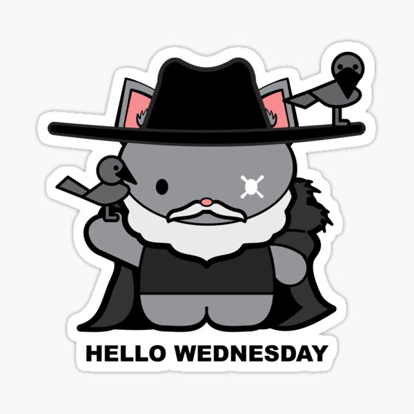"Hello Wednesday!" Sticker for Sale by frestyl | Redbubble
