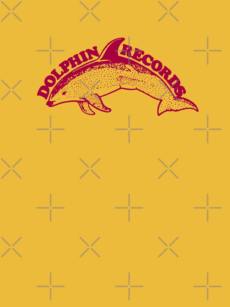 "Dolphin Records - burgundy print" T-shirt for Sale by Irish-Nostalgia | Redbubble | dolphin ...