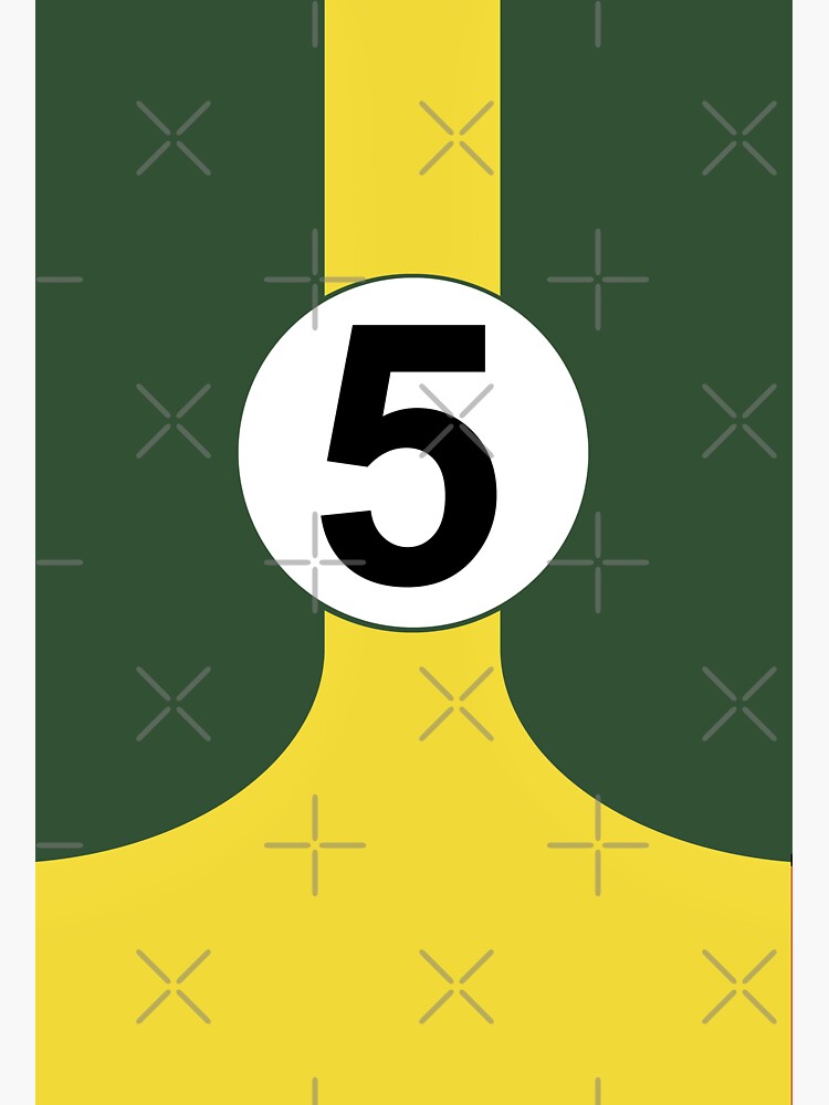 "Racing Colours No5" Sticker for Sale by rogue-design | Redbubble