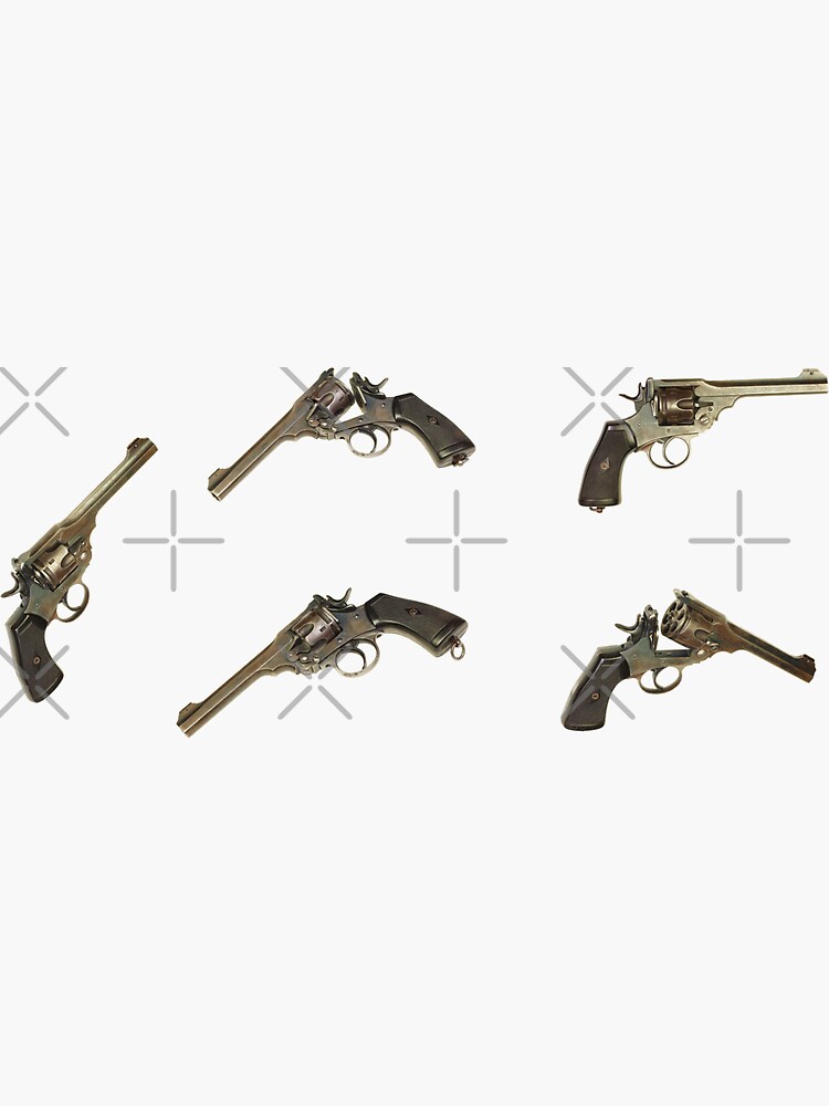 "Webley Scott Mark VI Revolver Sticker Pack" Sticker for Sale by ...